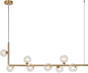 Toolight - Závěsná kovová lampa 8xG9, zlatá, OSW-03402