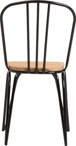 Černá jídelní židle z jilmového dřeva District – Premier Housewares