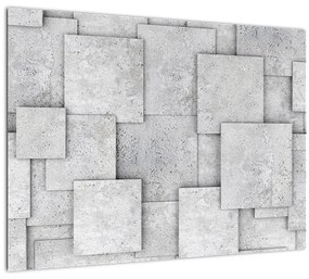 Skleněný obraz - Abstrakce betonových kachliček (70x50 cm)