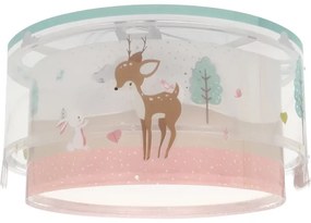 Dalber 61276 - Dětské stropní svítidlo LOVING DEER 2xE27/15W/230V