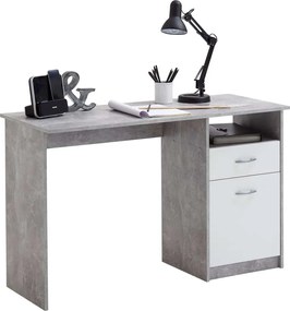 FMD Psací stůl s 1 zásuvkou 123 x 50 x 76,5 cm ový a bílý [428738] Barva: Bílá
