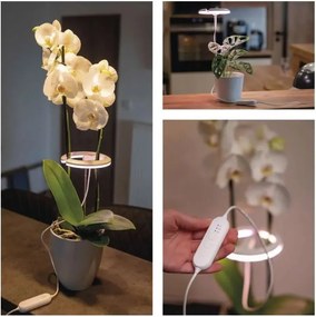 EMOS Bílá LED pěstební lampička 8W stmívatelná Z7902
