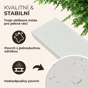 Nástěnná police FIGO + konzole, 90cm, bílá Casaria