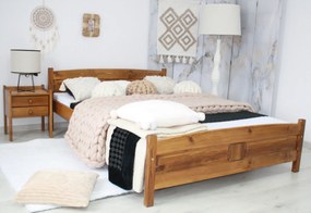 Expedo Vyvýšená postel ANGEL + sendvičová matrace MORAVIA + rošt ZDARMA, 140 x 200 cm, dub-lak