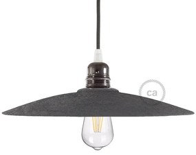creative cables Keramické stínidlo ve tvaru talíře pro závěsné lampy Barva komponentu: Černá-Měď