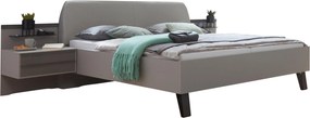 XXXLutz POSTEL S NOČNÍMI STOLKY, 180/200 cm, hnědá, šedá Dieter Knoll - Postele s nočními stolky - 000442028601