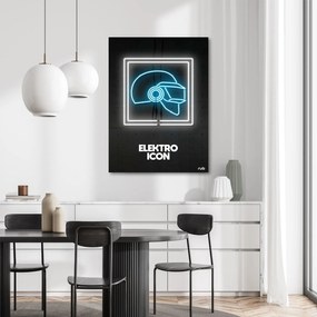 Gario Obraz na plátně Neonová elektricky modrá ikona - Rubiant Rozměry: 40 x 60 cm