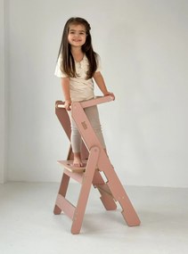 MANUFACTURER_DA Učíci montessori dětská věž skládací růžová