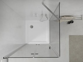 Mexen Lima sprchový kout 80x80cm, 6mm sklo, chromový profil - čiré sklo + Slim sprchová vanička - 856-080-080-00-00-4010