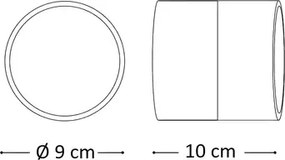 Ideal Lux OMEGA ROUND AP1 černá / Venkovní nástěnné svítidlo / LED 7,3