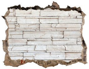Wallmuralia Díra 3D fototapeta na stěnu Bílá stěna kámen 95x64 cm