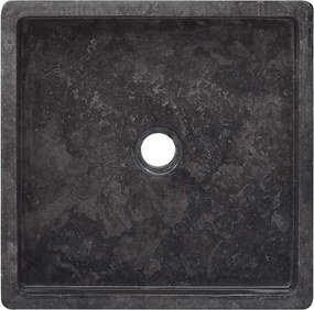 Umyvadlo černé 40 x 40 x 10 cm mramor 149169
