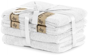 Set 2 osušek a 4 ručníků DecoKing Bella bílé, velikost 2*70x140+4*50x100