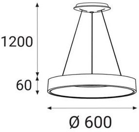 LED2 - LED Lustr na lanku BELLA LED/50W/230V 3000/4000K bílá