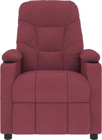 Masážní křeslo vínové textil 339095