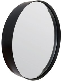 OnaDnes -20% White Label Černé závěsné zrcadlo WLL Raj Small O 36 cm