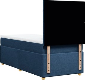 Box spring postel s matrací modrá 90x190 cm textil 3291141