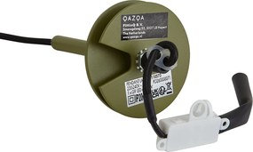 Moderní zelená závěsná lampa s integrovanou stropní deskou - Chuba
