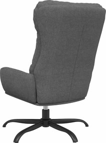 Relaxační křeslo světle šedé textil 341176