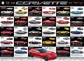 EUROGRAPHICS Puzzle Vývoj Corvette / 1000 dílků / 67,6 × 48,9 cm