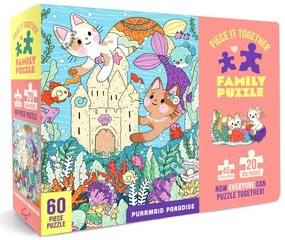 Chronicle Books Rodinné puzzle Purrmaid Paradise 60 dílků