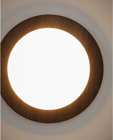 Tmavě hnědé kovové LED nástěnné svítidlo ø 40 cm Novae – Kave Home