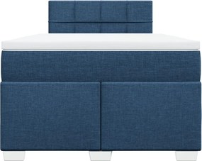 Box spring postel s matrací modrá 120x200 cm textil 3288161