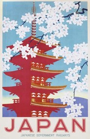Plakát, Obraz - Japan railways, (61 x 91.5 cm)