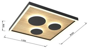 Wofi 9012-306S - LED Stmívatelné stropní svítidlo DIJON LED/26W/230V