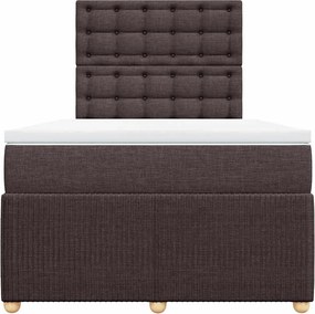 Box spring postel s matrací tmavě hnědá 120x200 cm textil 3294340
