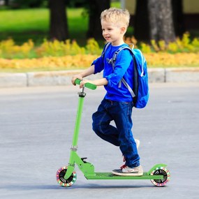Costway Dětská koloběžka s LED kolečky a sklopnými řídítky, výškově