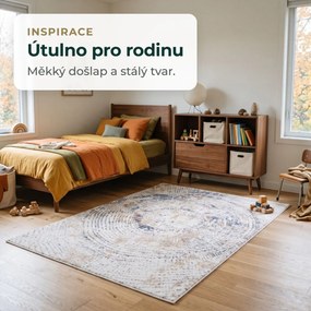 Angel Carpet, Kusový koberec Aurora 55 Blue, 160x230, modrá, kancelář
