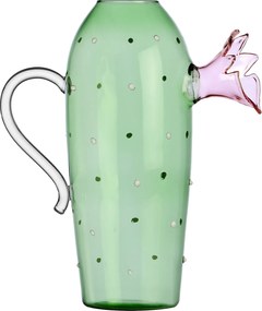 Ichendorf Milano designové džbány Desert Plants Green Cactus With Pink Flower Jug