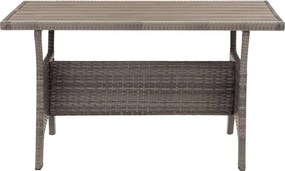 vidaXL Zahradní stůl 120 x 70 x 66 cm polyratan [316584] Barva: Tmavě šedá