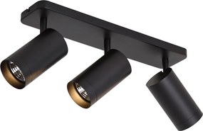 Moderní stropní svítidlo černé 3-světelné GU10 70mm - Jeana Luxe