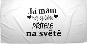 Sablio Ručník Já mám nejlepšího přítele na světě - 50x100 cm