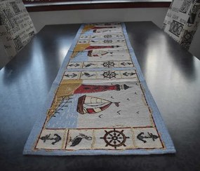 Námořnický ubrus ve světlém provedení 33 × 140 cm