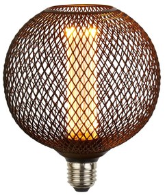 LED žárovka E27 Mesh 3,5W 1 800K Ø12cm černá