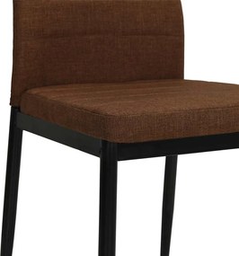 Jídelní židle 4 ks hnědé textil 246184