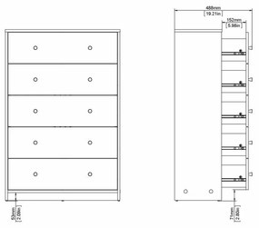 FALCO Komoda Myra 329 Odstín: Bílá