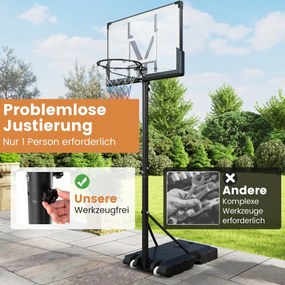 Costway Outdoorový basketbalový koš se stojanem a zátěžovou taškou