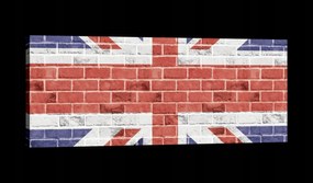 Obraz 145x45 Union Jack vlajka cihlová zeď textura městský vlastenectví