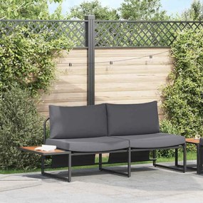 vidaXL Zahradní sofa s polštářem Antracit 200,5 x 70 x 85,5 cm Ocel [42007549]