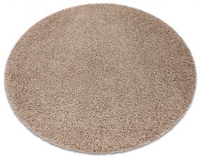 Kulatý koberec jednobarevný SOFFI shaggy 5cm béžový Rozměr: průměr 160 cm