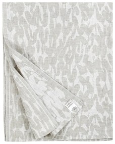 Lněný ručník Jäkälä, len-bílý, Rozměry  48x70 cm