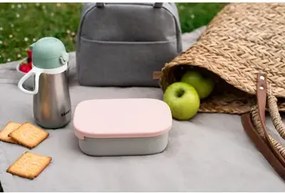 Beaba Svačinový box nerez Velvet Grey/Dusty Rose