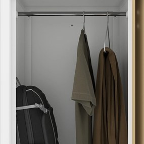 Šatní skříň typu L bílá, ořech, 800x1850x450 mm: JULIA Eco Design