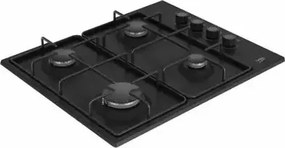 Beko HIBG64120SB černá / Plynová varná deska / 4 plotny