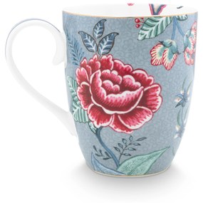 Pip Studio Flower Festival sada na čaj, modrá (sada hrnečku, sítka a tácku na čaj pro jednoho)