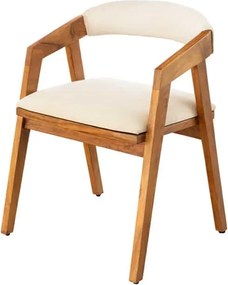 Designová jídelní židle Massive Honey akácie / béžová